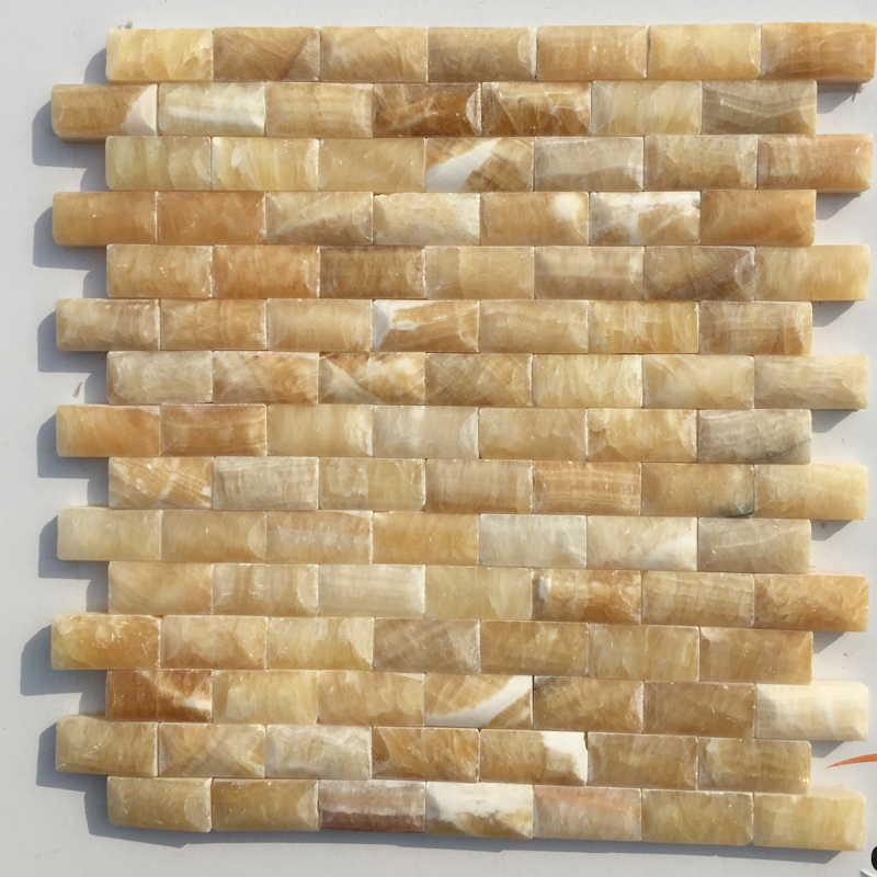 HONEY ONYX POLISHED SUBWAY TILE